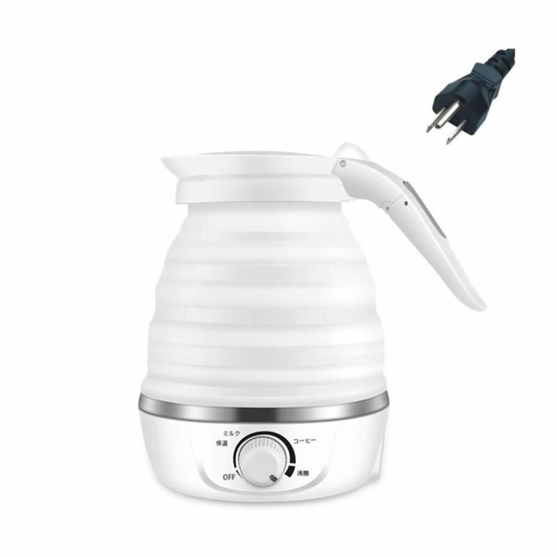 Складной электрочайник с силиконовым корпусом и съемным шнуром