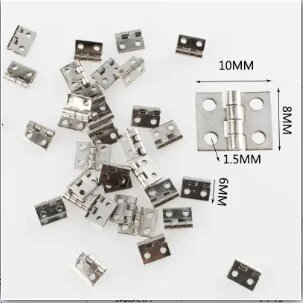 Металлические петли Silver 10x8x1.5 мм, 50 шт.