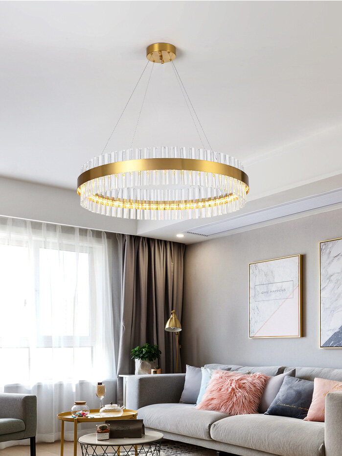 Хрустальная люстра LJHI, с дистанционным управлением, LED, 40Вт, IP42