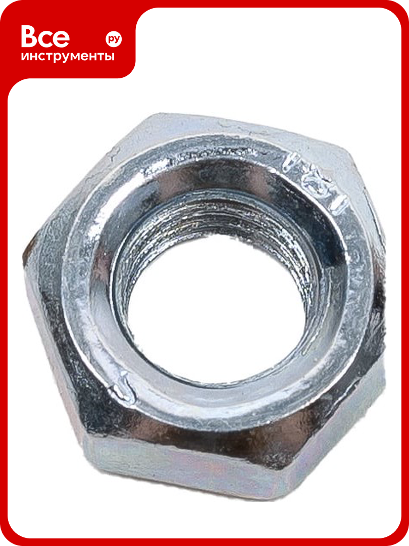 Гайка Стройбат оцинкованная DIN 934 М6 200 шт. 015381