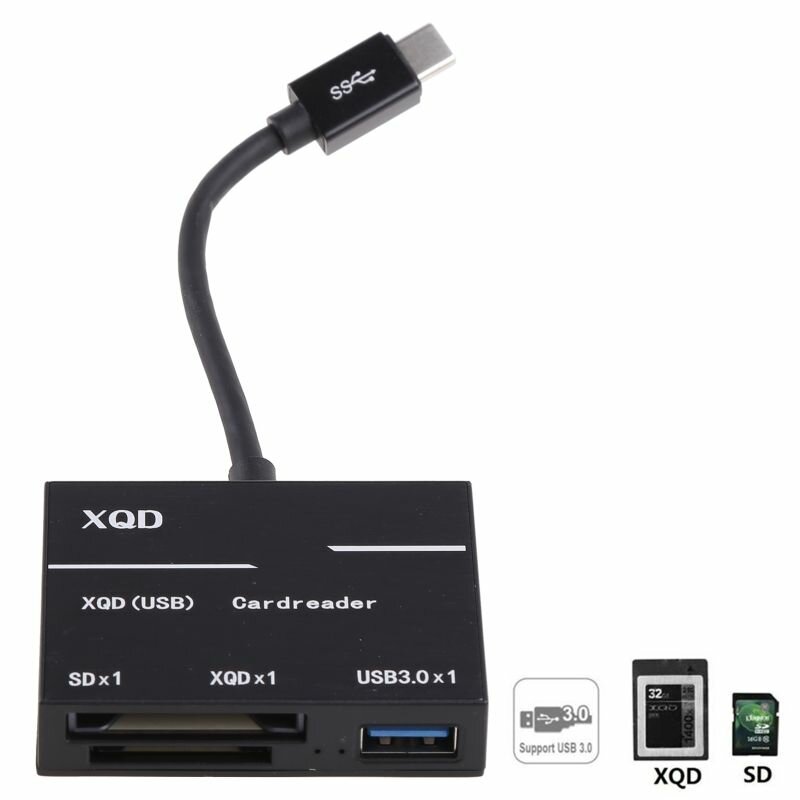 Кардридер USB 3.0 SD XQD Writer Сверхскоростной разъем флэш-памяти 5 Гбит/с