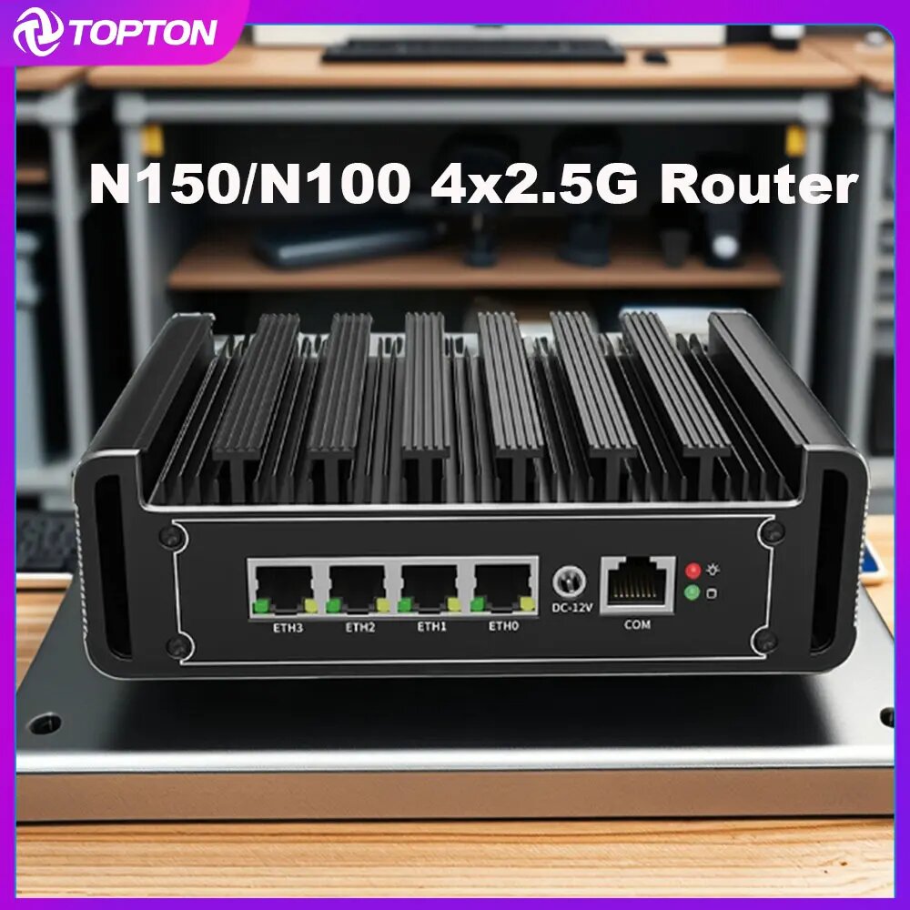 Мини-ПК Topton X4D Intel N150/N100 Celeron N6210 DDR4, 8GB Ram 256GB NVMe