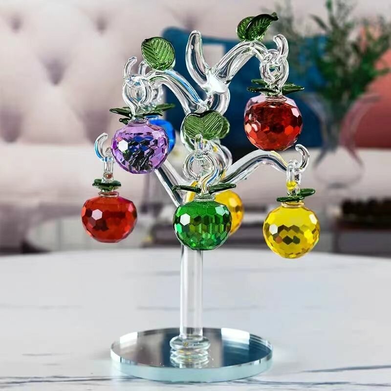 Искусственная Стеклянная Яблоня - Украшение Стола По Фэн-шуй