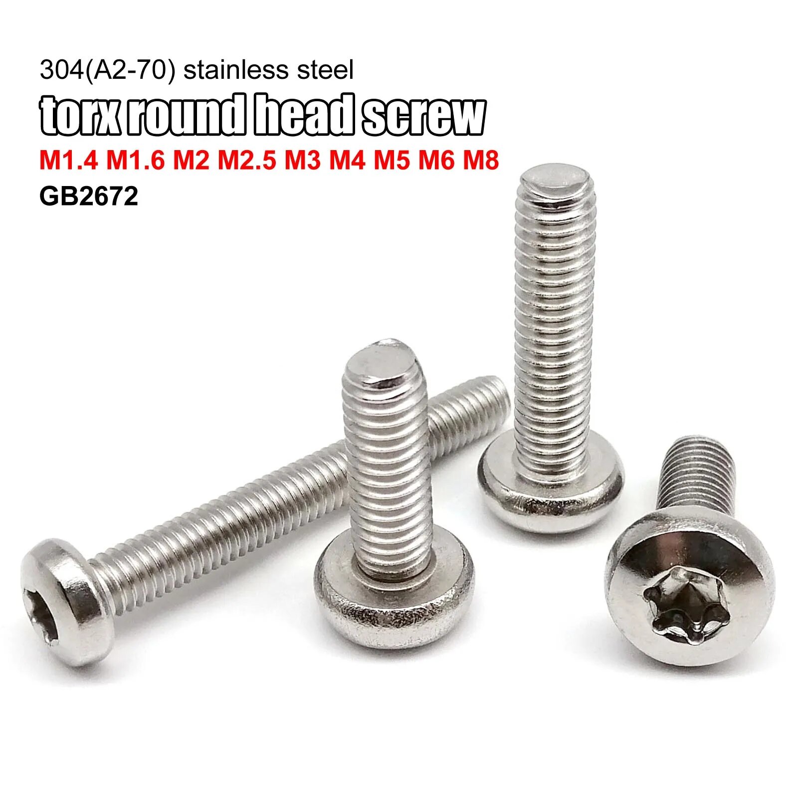 Нержавеющая сталь винты Torx Michastu 3-100 мм 10pcs M6, 35mm