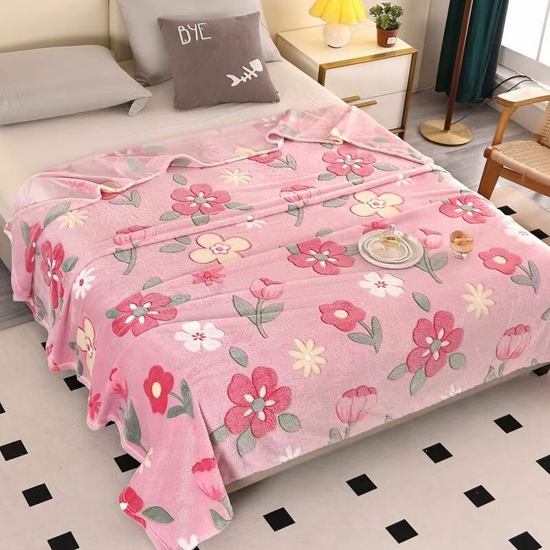 IKEA Зимние одеяла из снежинок, загустевший молочно-коралловый бархат, чехлы для диванов, одеяла, офисные шали