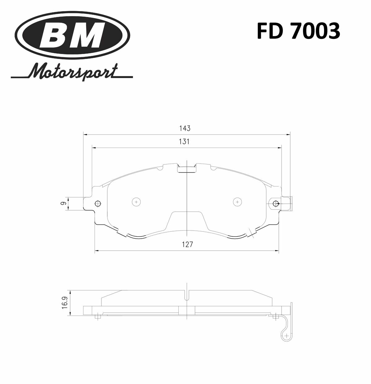 Колодки Пер. chevrolet Epica 03-06(Bm Fd7003)