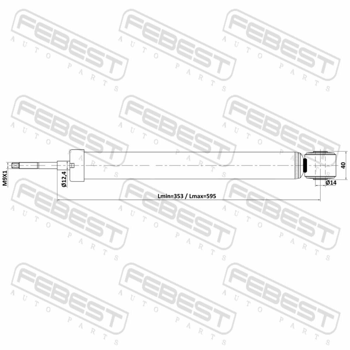 Амортизатор Задний Gas.twin Tube(Febest 24110-007R)