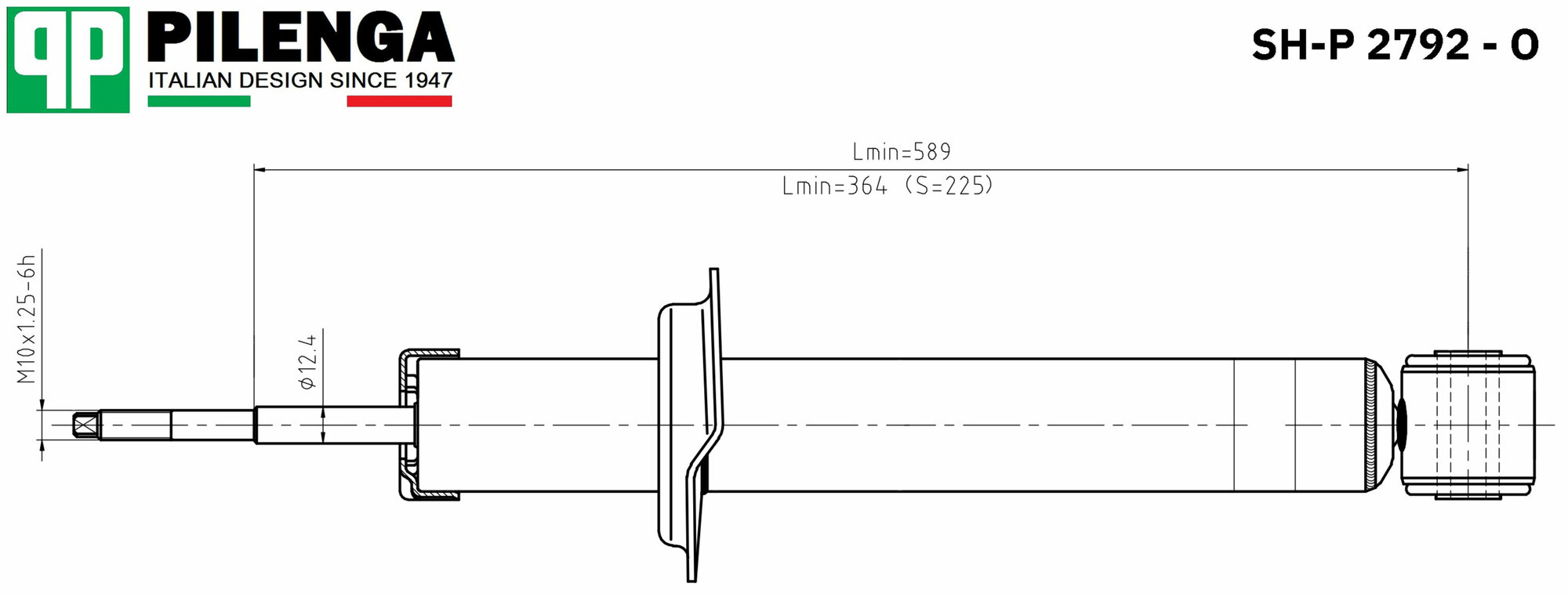 Амортизатор Задн. масл. vaz 2192(Pilenga Sh-P 2792 - O)