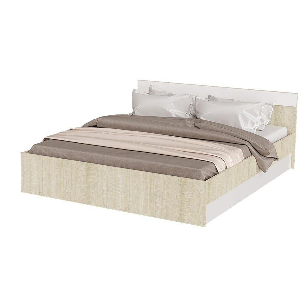 ВНК мебель Кровать Бари 1400х2000 Дуб сонома Бежевый