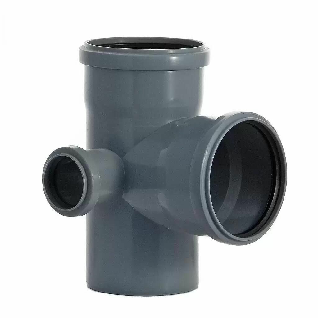 Канализационная крестовина Мультимирпласт двухплоскостная, 110х110х50 мм, 90 градусов, левая