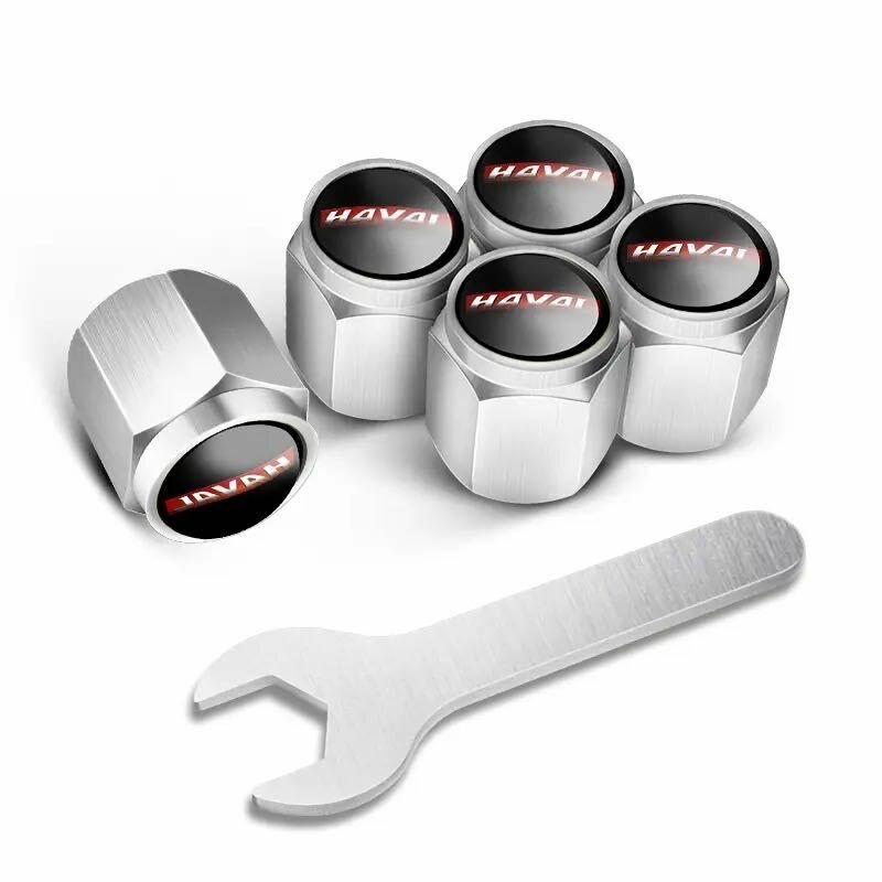 Металлические противоугонные колпачки для ниппелей шин, Для автомобилей Haval, 5 шт