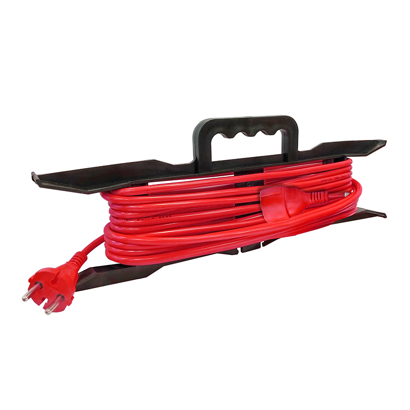 Удлинитель силовой на рамке DOMTOK / Домток красный, 1 штепсельное гнездо, 2200Вт, 10м, 2473 / электрика