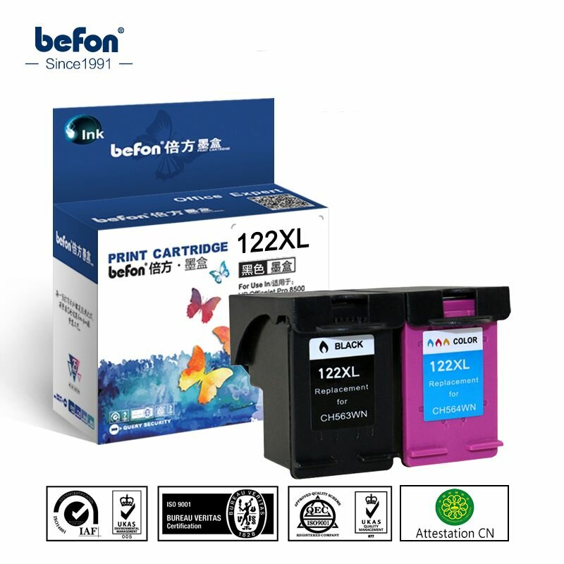Сменный картридж befon 122 XL для HP 122 чернильный картридж Deskjet 1000 1050 1050A 1510 2000 2050 3000