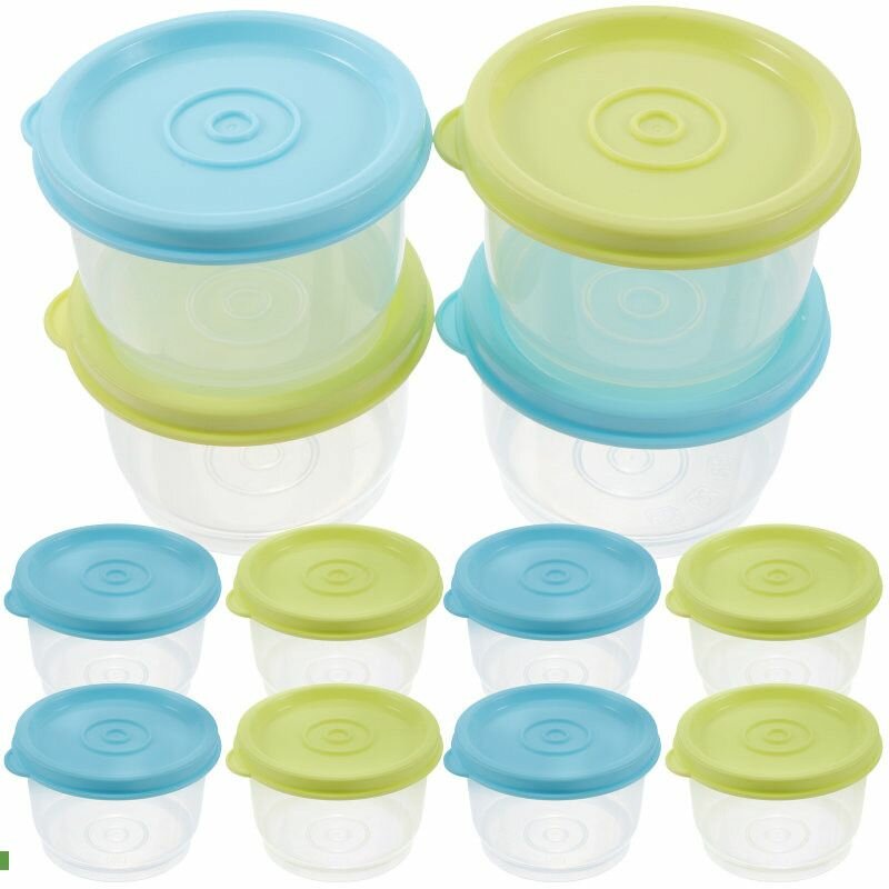 12 шт. контейнеров для еды, прозрачные хранительные контейнеры, пластиковые маленькие мини-контейнеры для салатного дрессинга 8X5 см