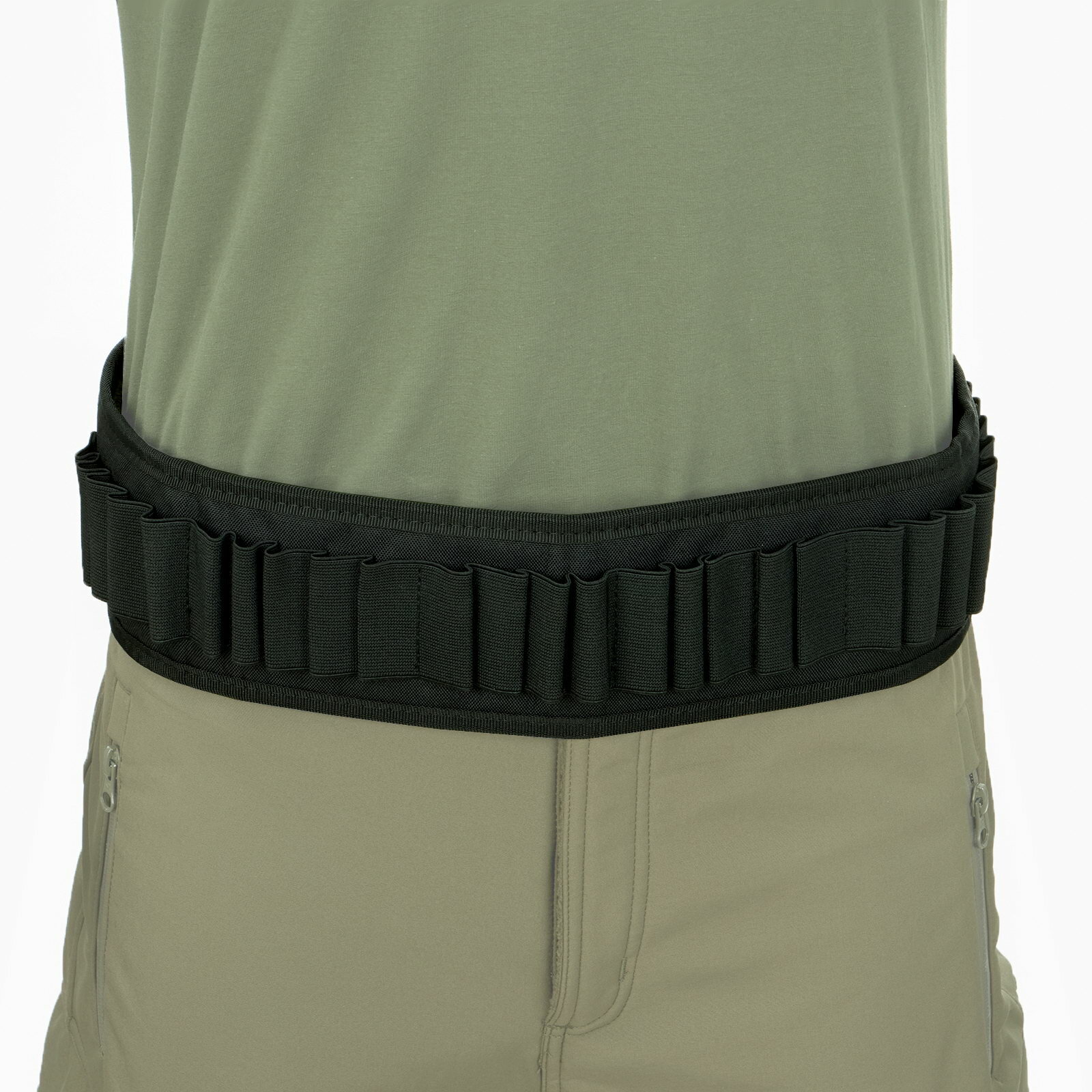 Патронташ охотничий, нейлон 1000d, на 30 патронов, черный, цвет: чёрный