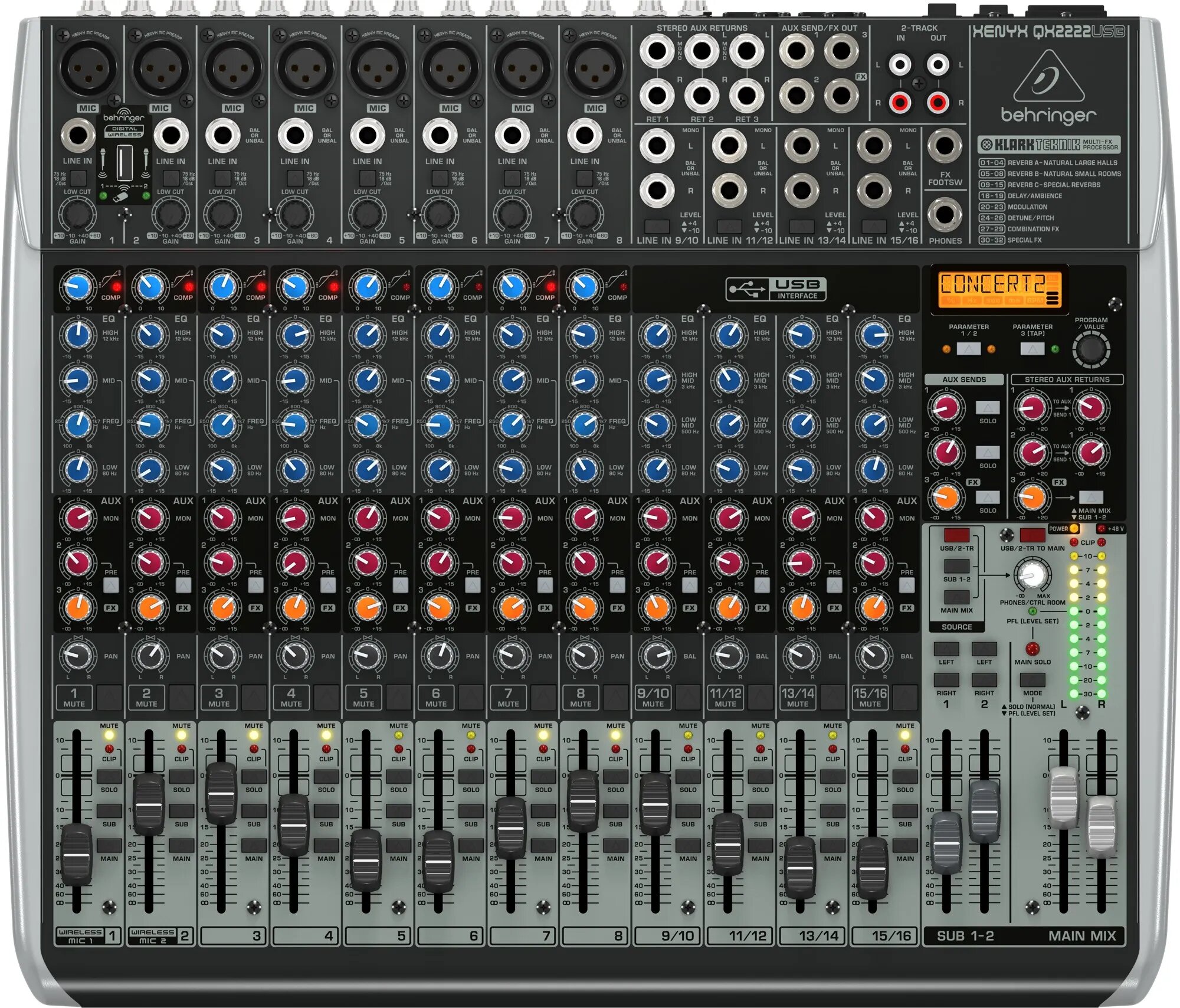 Микшерный пульт Behringer QX2222USB