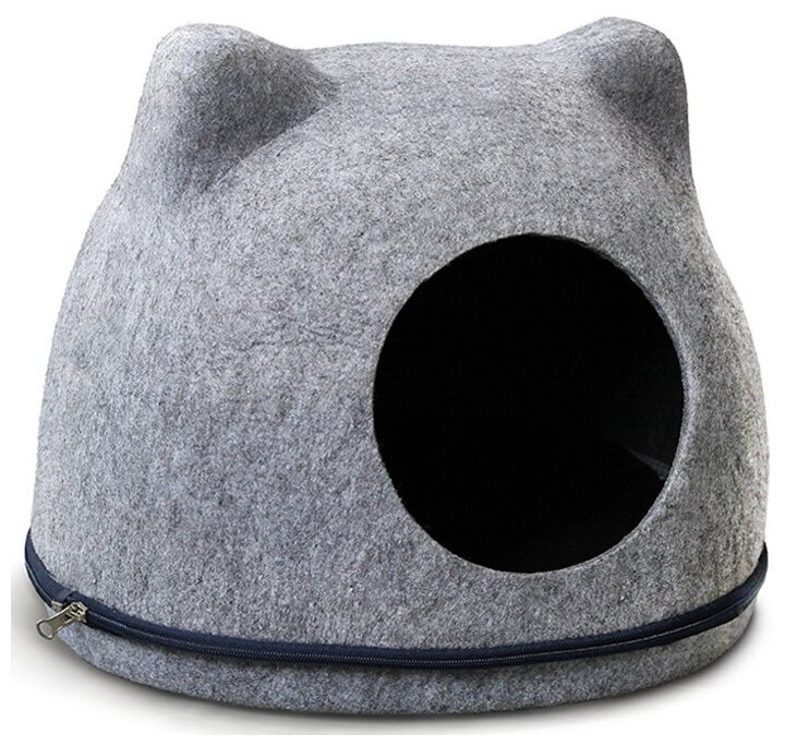 Домик для кошек Triol "Кошкин дом", цвет: серый, 34 x 43 x 34 см