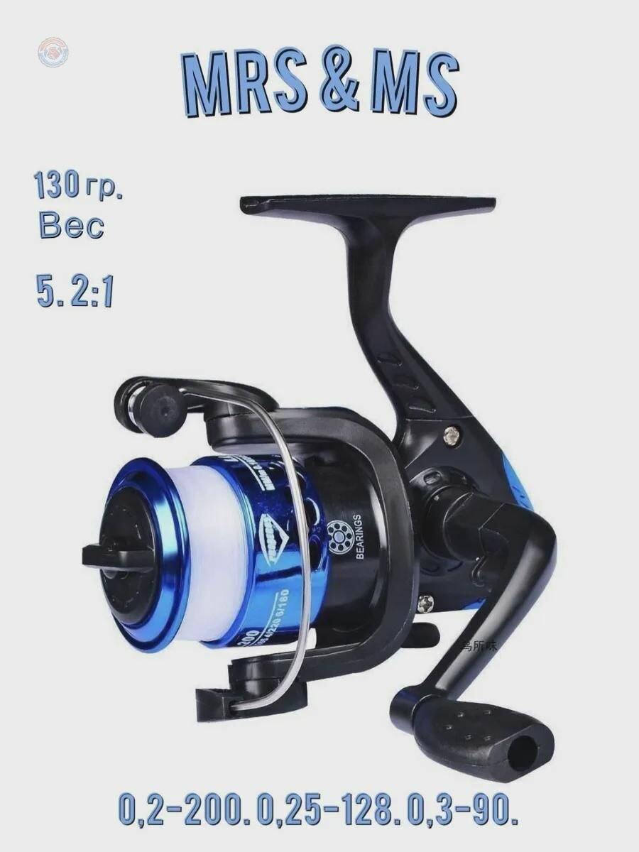 Безынерционная катушка для рыбалки на спиннинг и удочку с дальним забросом и универсальной ручкой