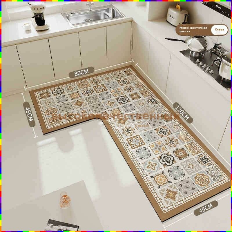 L-образный коврик для кухни 80 120 45 см из натуральных диатомовых водорослей