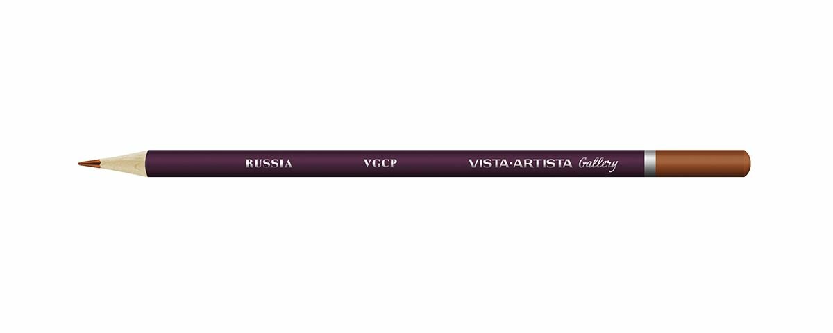 Карандаш 6 штук цветной художественный "VISTA-ARTISTA" "Gallery" VGCP заточенный 725 Корица (Cinnamon)
