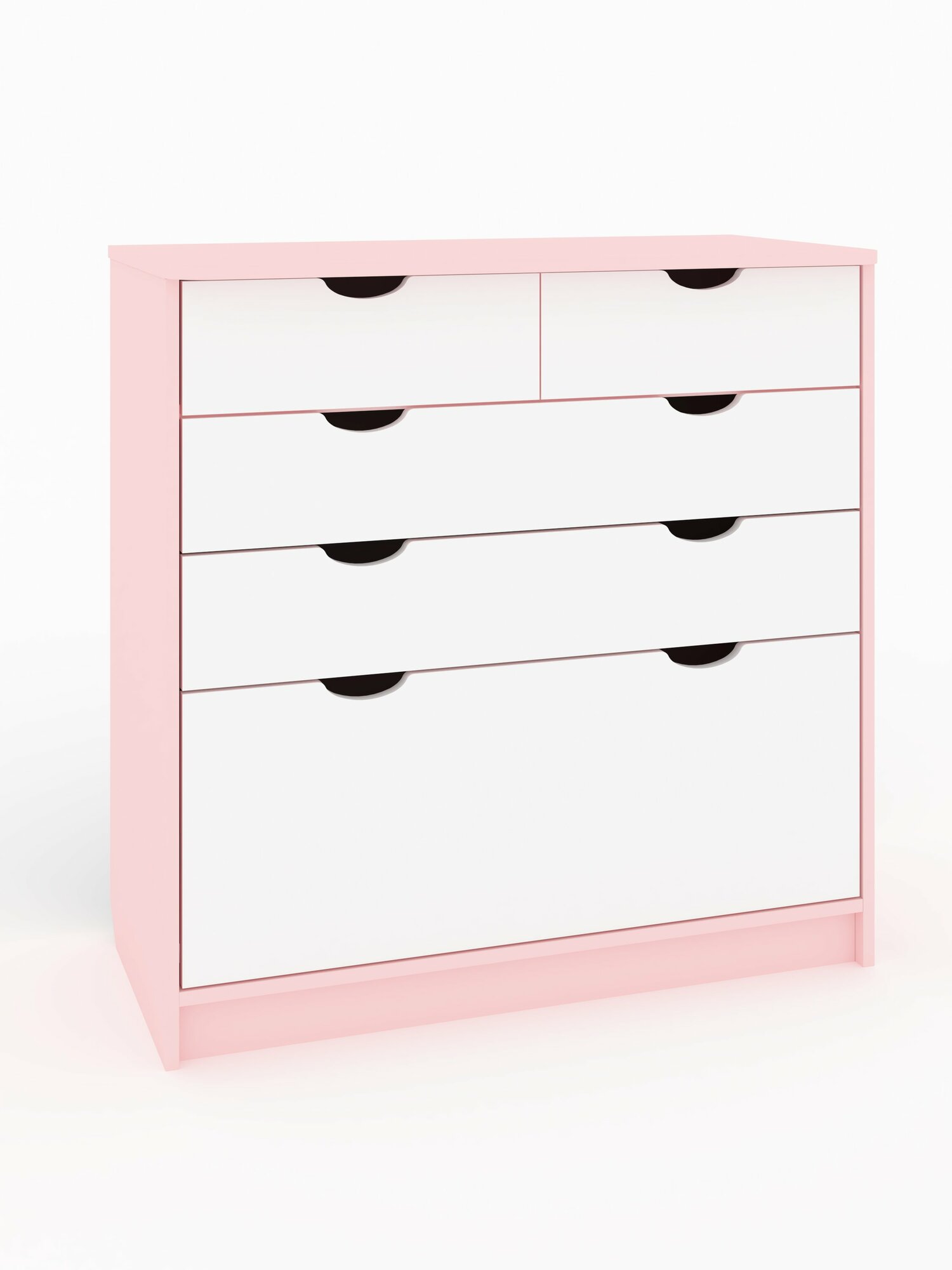 Есэндвич Grand-Лаворо Комод, 90х90х45 см Розовый кварц/Белый, с ящиками, для кабинета, для офиса, для детской