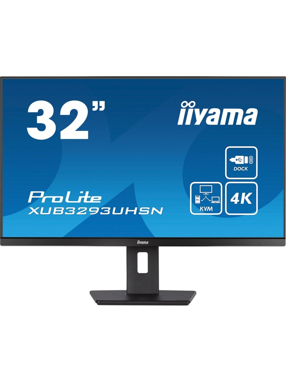 Монитор 31.5" Iiyama XUB3293UHSN-B5, 3840х2160, 60 Гц, IPS, черный