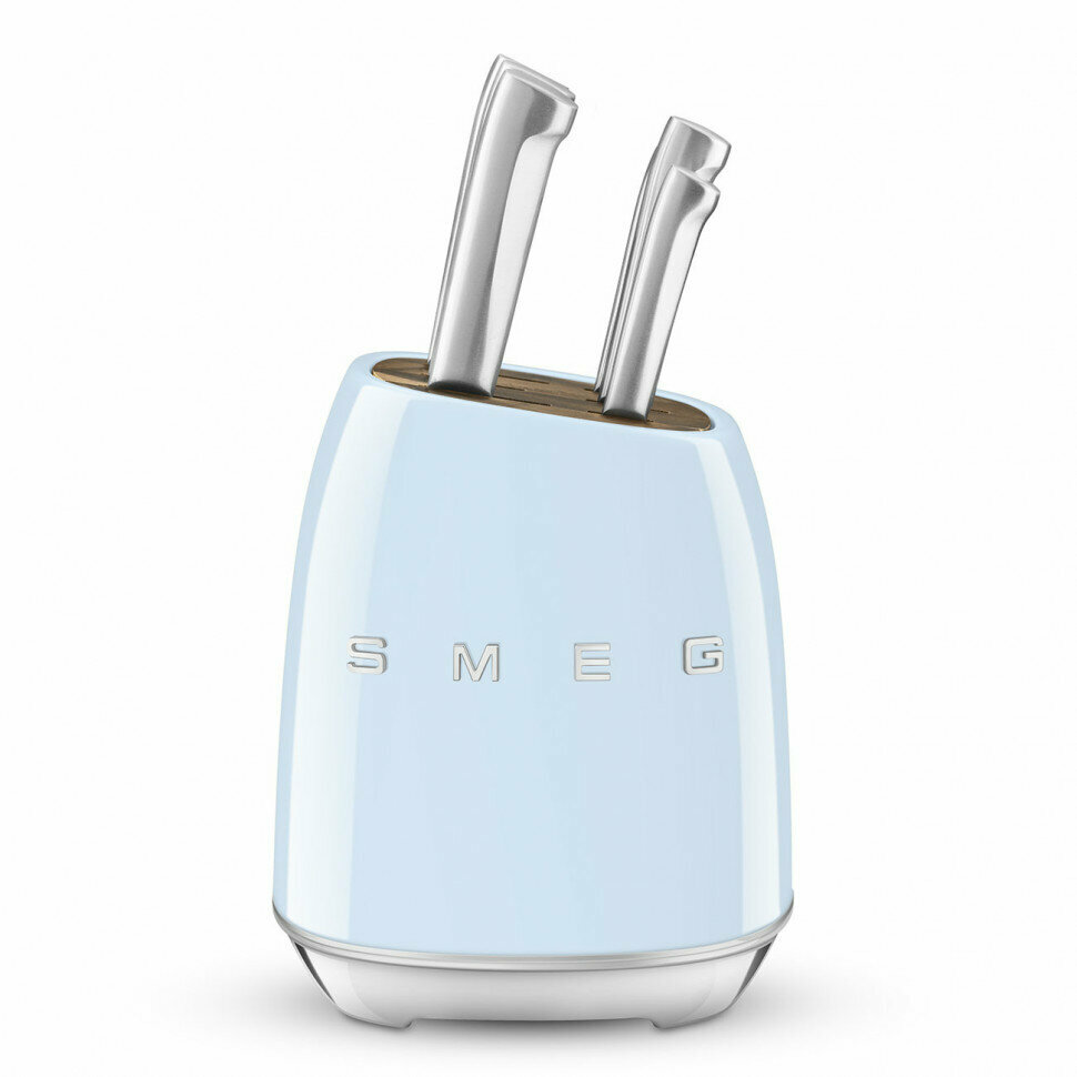 Smeg Набор кухонных ножей из 7 предметов голубой
