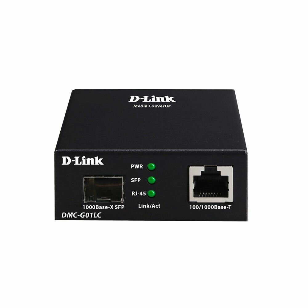 D - Link Медиаконвертер DMC - G01LC C1A, 1xRJ45 100 1000Base - T в 1xSFP 1000Base - X