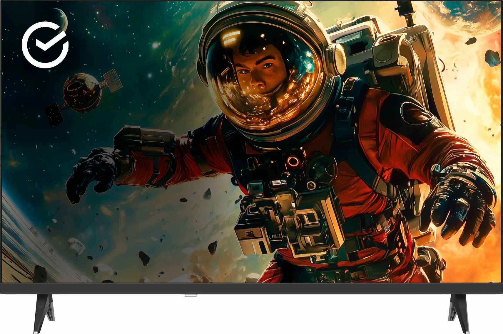 32" (80 см) Телевизор Sber SDX-32F3112, черный (Direct LED, FullHD, Wi-Fi, 60 Гц, Салют ТВ)