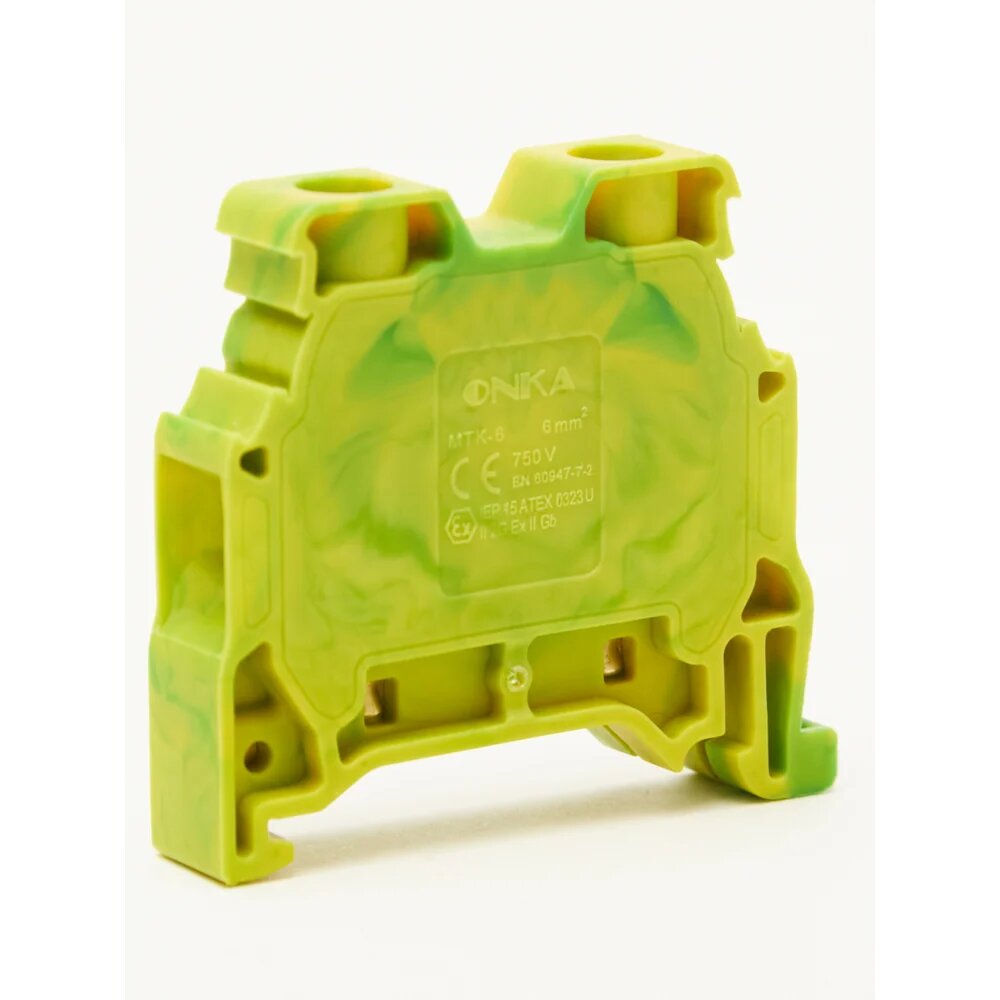 Onka Клемма винтовая MTK 6, 6 кв мм (желто-зеленый), для заземления 1010541