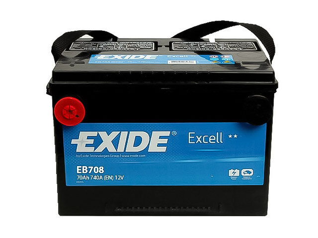 Автомобильный аккумулятор EXIDE EXCELL EB708 260x180x186