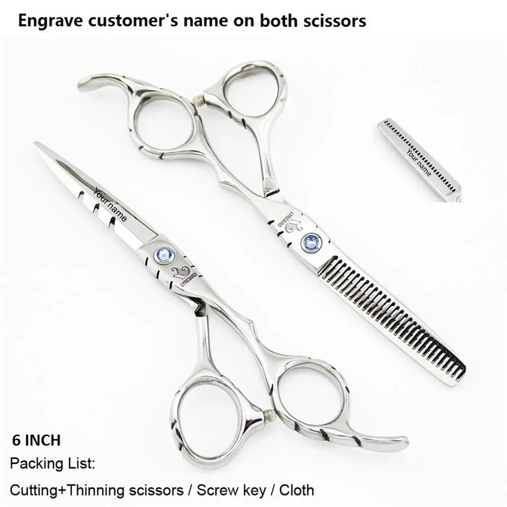 Ножницы для волос Lyrebird 5.5 или 6 дюймов из нержавеющей стали Suit 6 LOGO