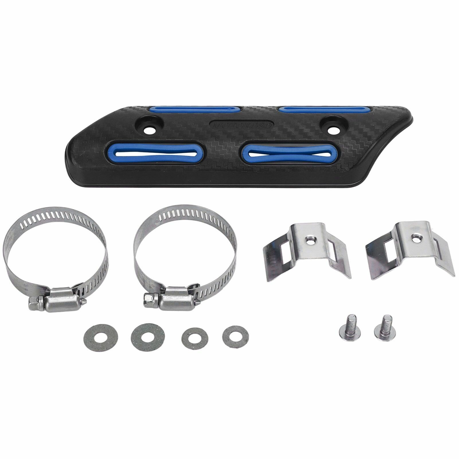 Теплозащитный экран выхлопной трубы для 4-тактных мотоциклов, квадроциклов, UTV, внедорожников, синий