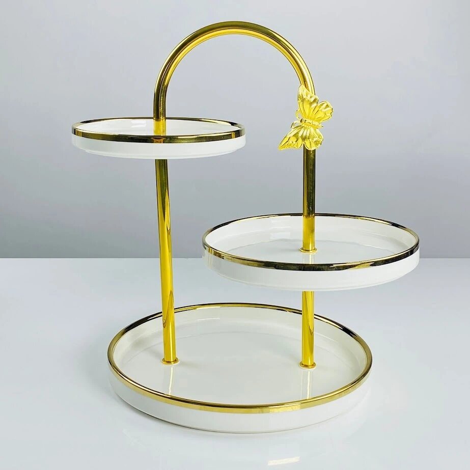 Трехъярусная этажерка лазурит Фарфор 133-467 118-133-467