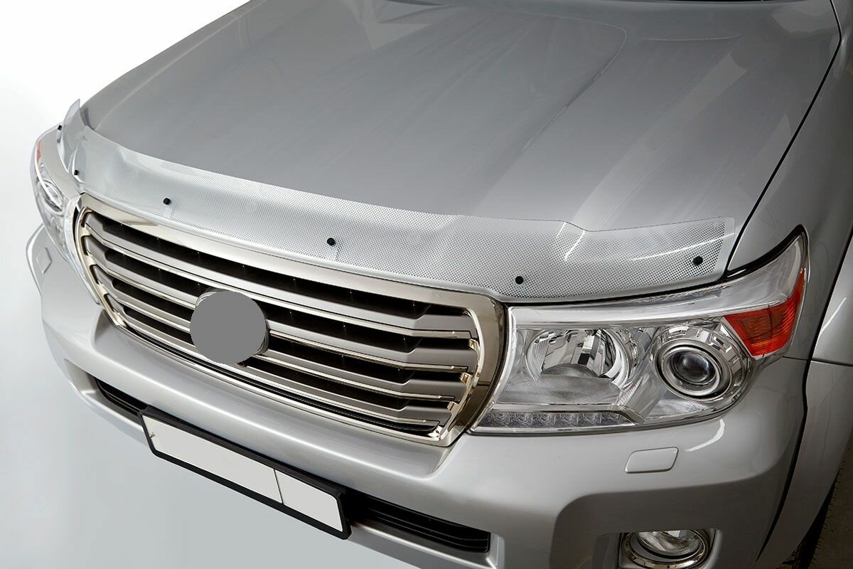 Дефлектор капота Chery Tiggo 7 Pro 2019 2024 Шелкография серебро