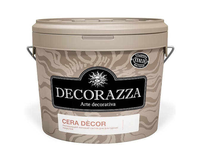 Декоративный Состав Decorazza Cera Decor 1л CD 10-13 Лессирующий, Матовый на Основе Воска / Декораза Сера Декор.
