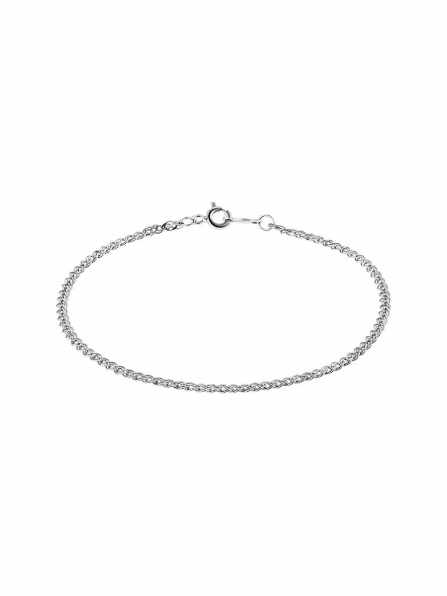 Браслет-цепочка, серебро, 925 проба, родирование