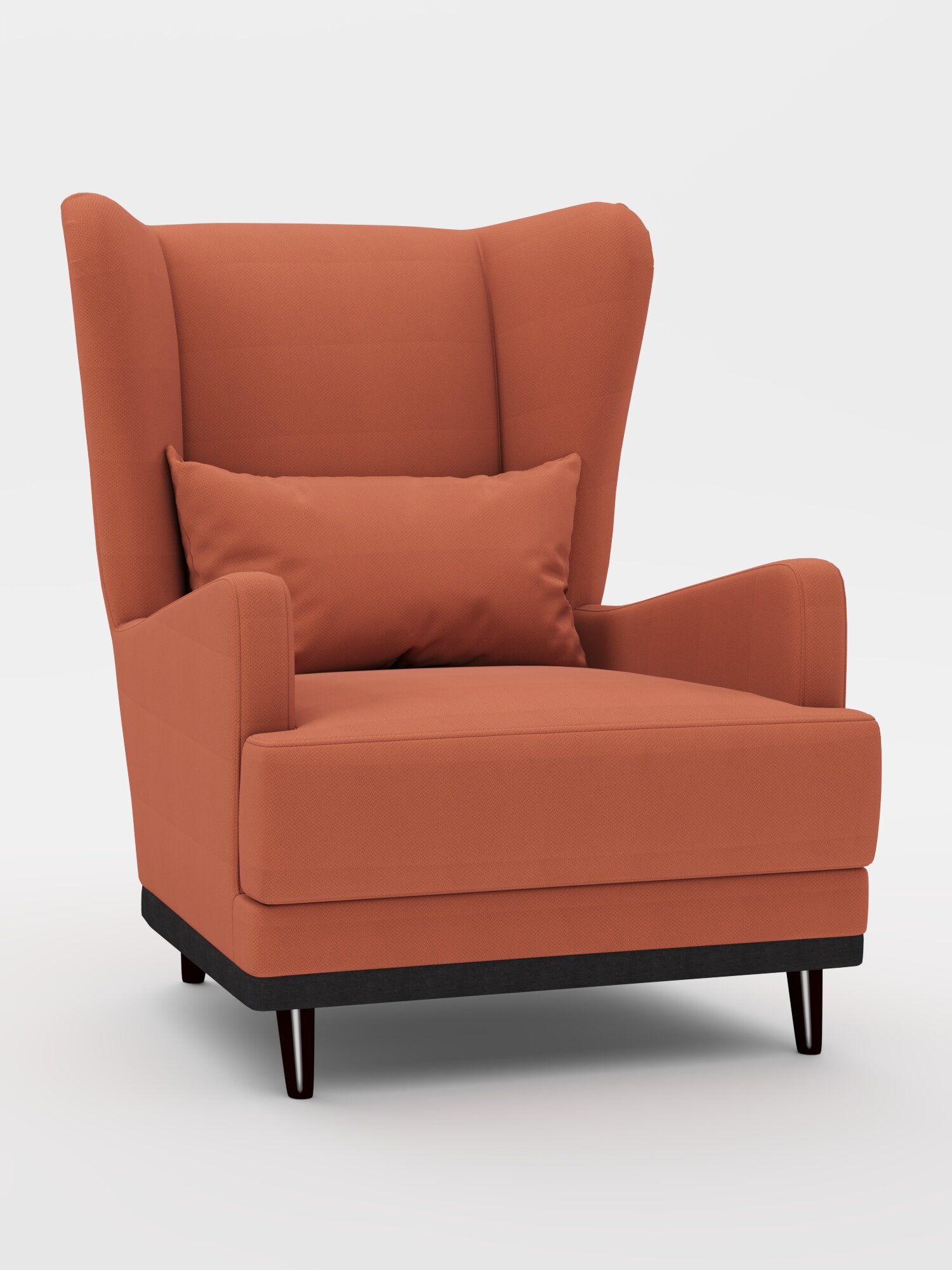 Кресло мягкое Марсель из велюра, оранжевый, кресло интерьерное, кресло для гостиной