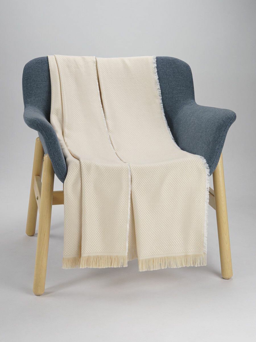 Плед Bamboo 150х200, 55% бамбук, 45% хлопок, кремовый