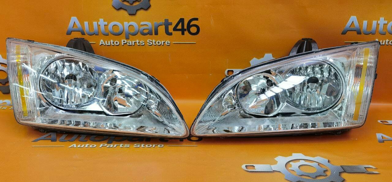 Фары Фокус 2 FORD FOCUS II хром с 2005 по 2008 год комплект правая левая