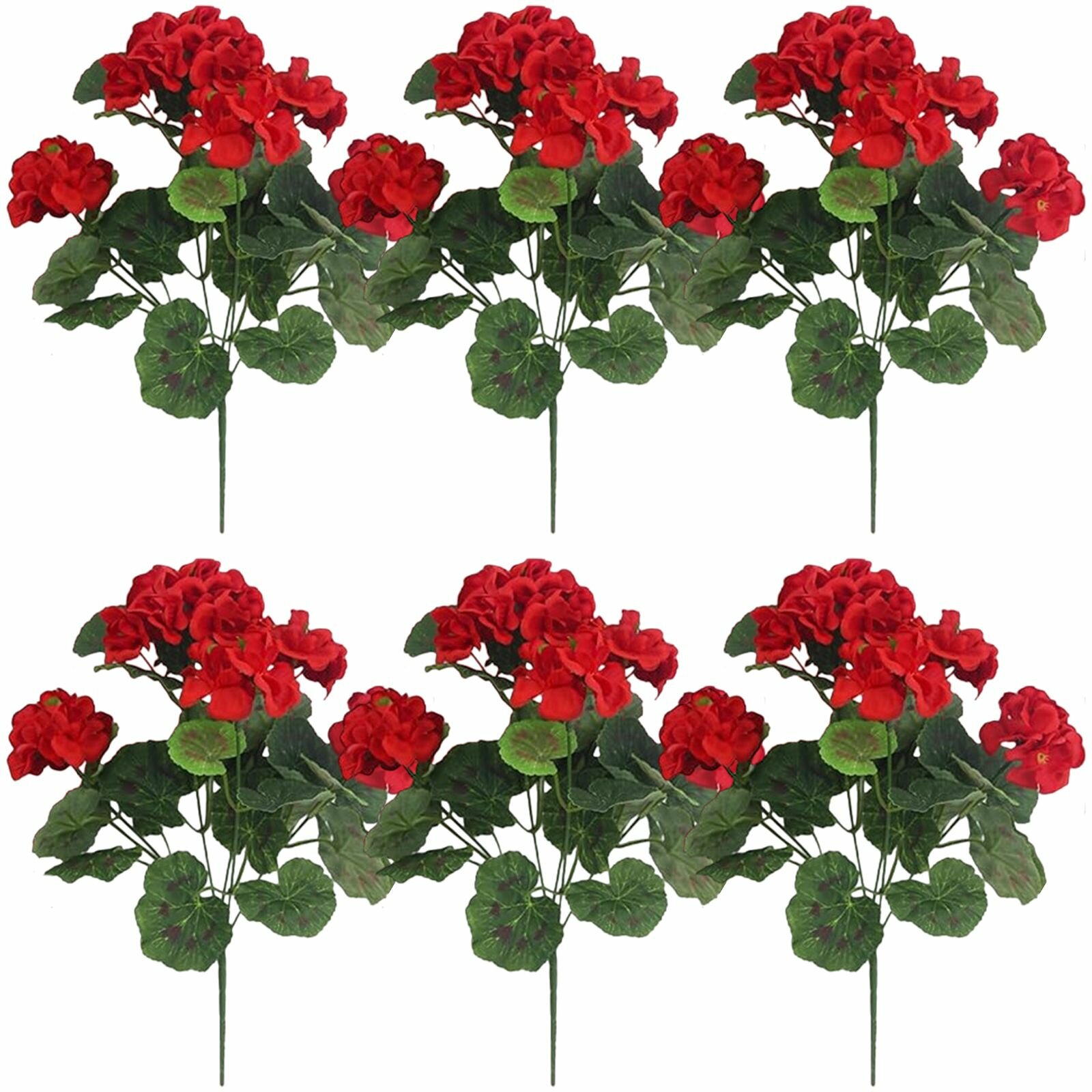 Искусственные цветы айва 6 шт (красные)