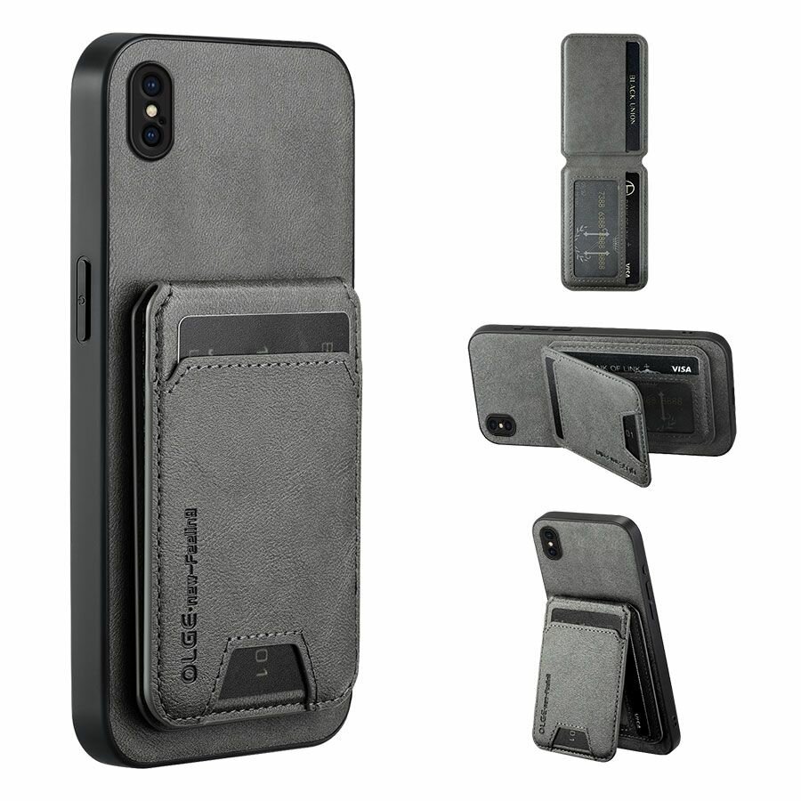 Картхолдер мужской на Apple iPhone X/XS (айфон X/Xc) с MagSafe-Чехол бумажник