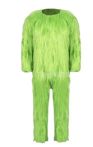 Рождественский зеленый меховой костюм Санта-Клауса S, Jumpsuits