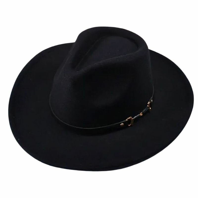 Джазовая шляпа Западная ковбойская мужской британский джентльменский цилиндр-черный-единый размер