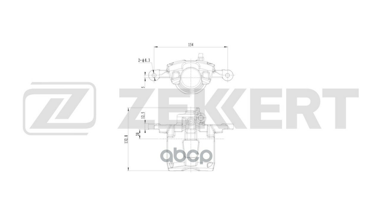 Тормозной суппорт передний левый Chevrolet Spark 05- Matiz (M200/250) 05- Daewoo Matiz (M100/150/2 Zekkert арт. bs-8326
