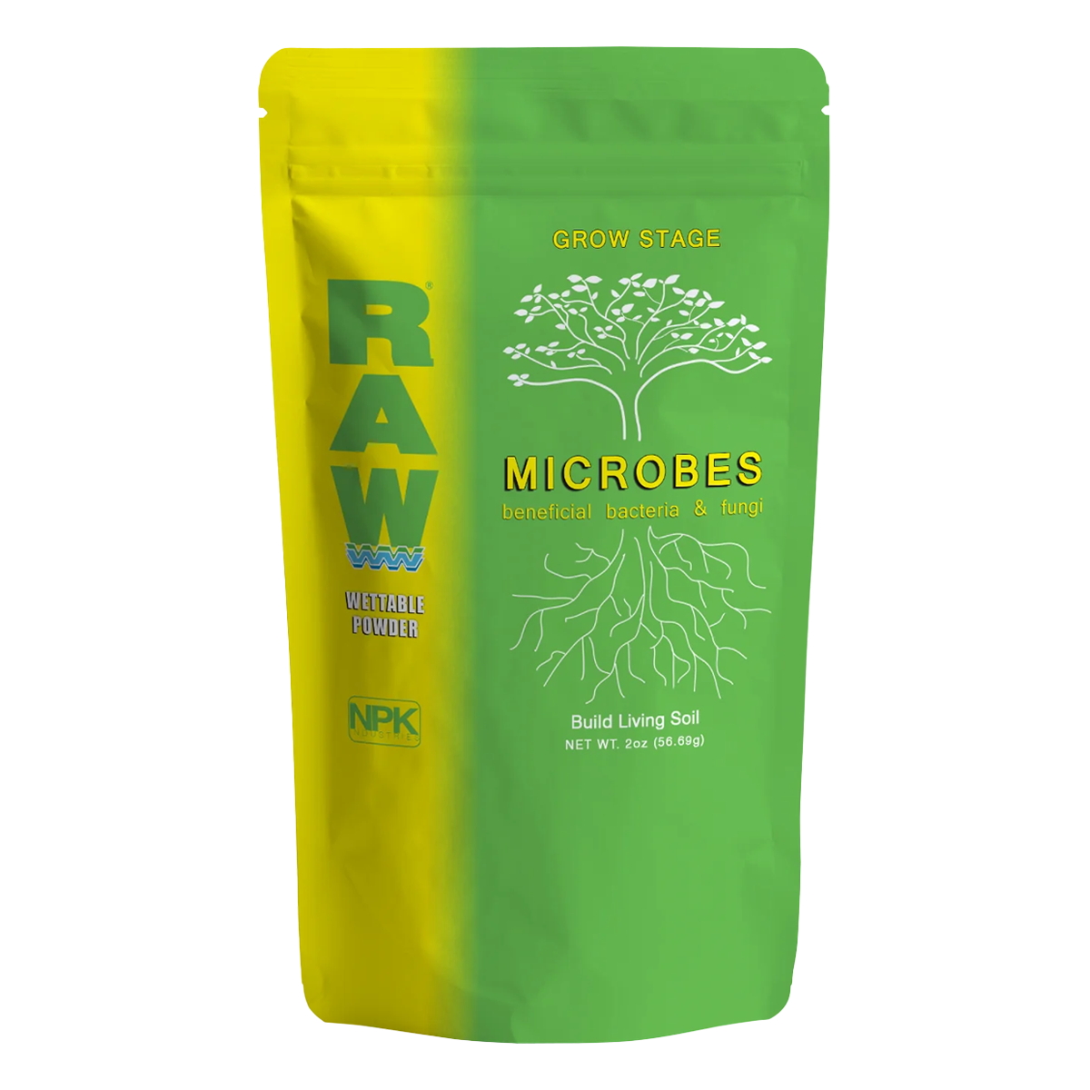 Микроорганизмы для роста растений / RAW Microbes Grow, 56 г / NPK Industries