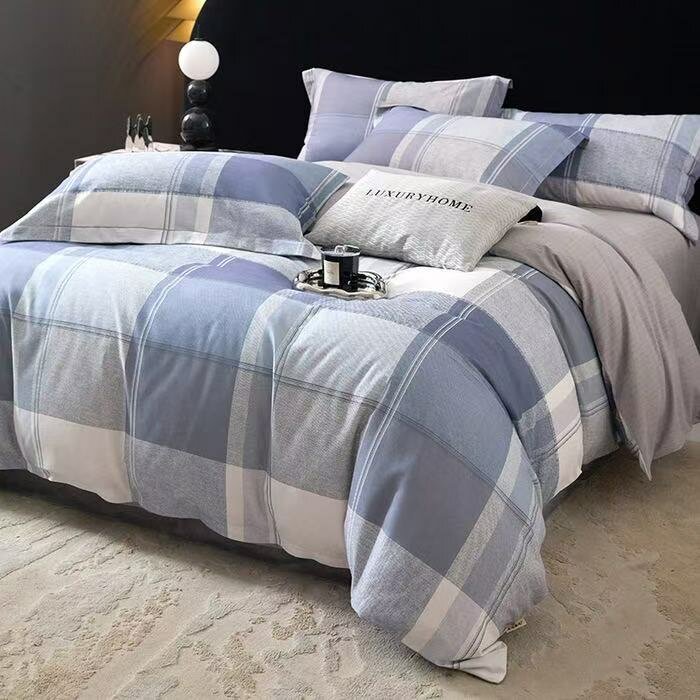 Apollo Bedding Комплект постельного белья, Сатин люкс, Двуспальный с простыней Евро, наволочки 50x70