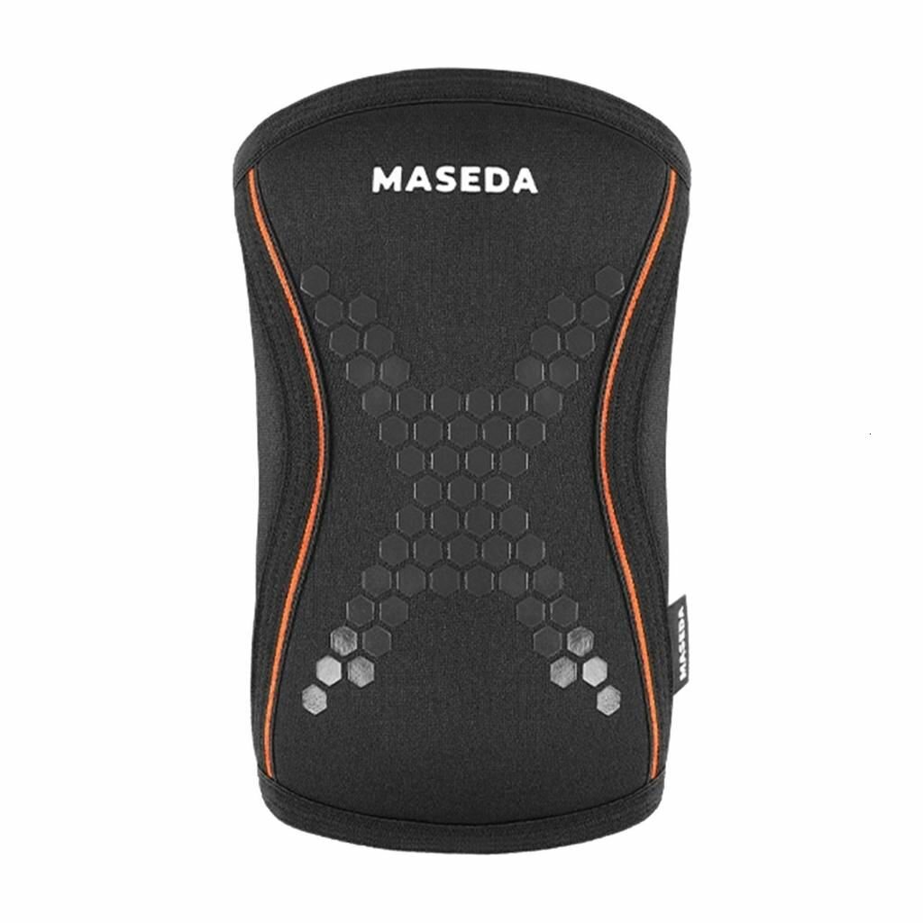 Спортивные налокотники из водолазного материала толщиной 1,7 мм-черно-оранжевый-S