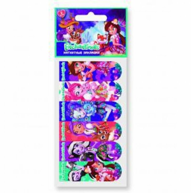 Закладки магнитные Enchantimals, в комплекте 6 штук. CENTRUM 88703