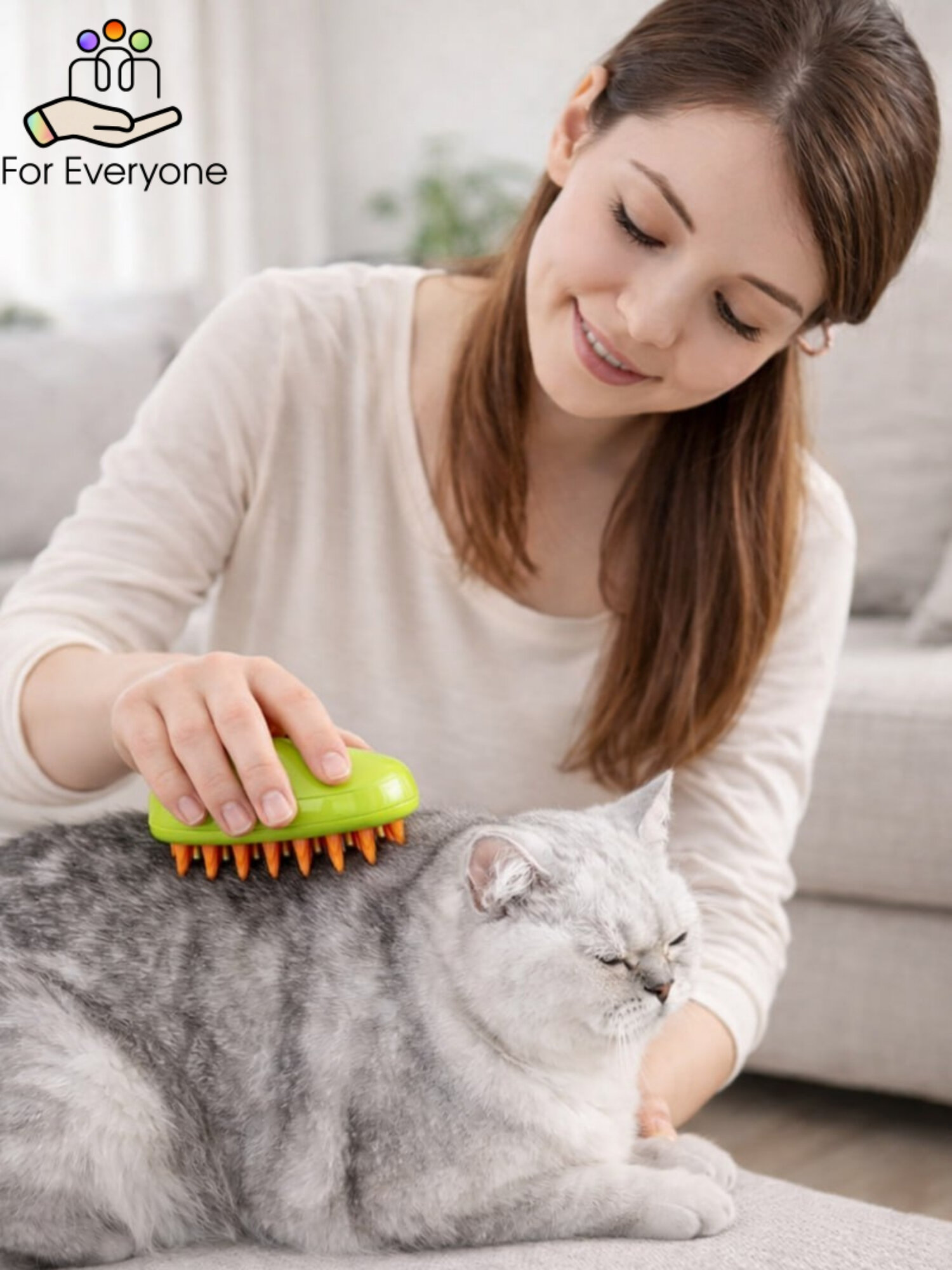 Щетка для животных, силиконовая, паровая, бережный уход и забота о шерсти